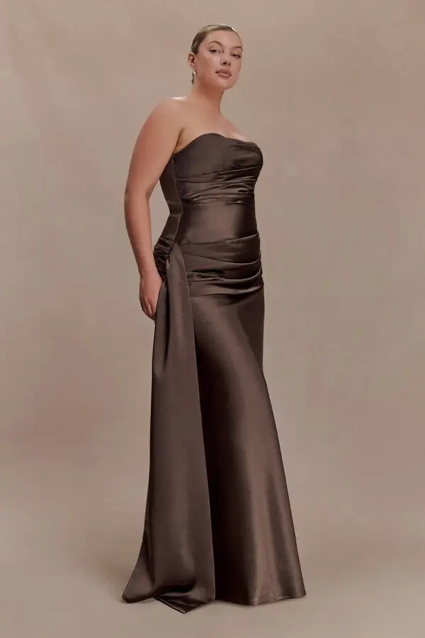 Meshki Sarah Strapless Maxi Dress With Waist Tie