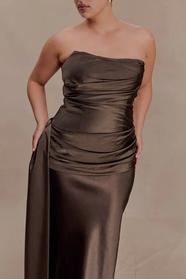 Meshki Sarah Strapless Maxi Dress With Waist Tie
