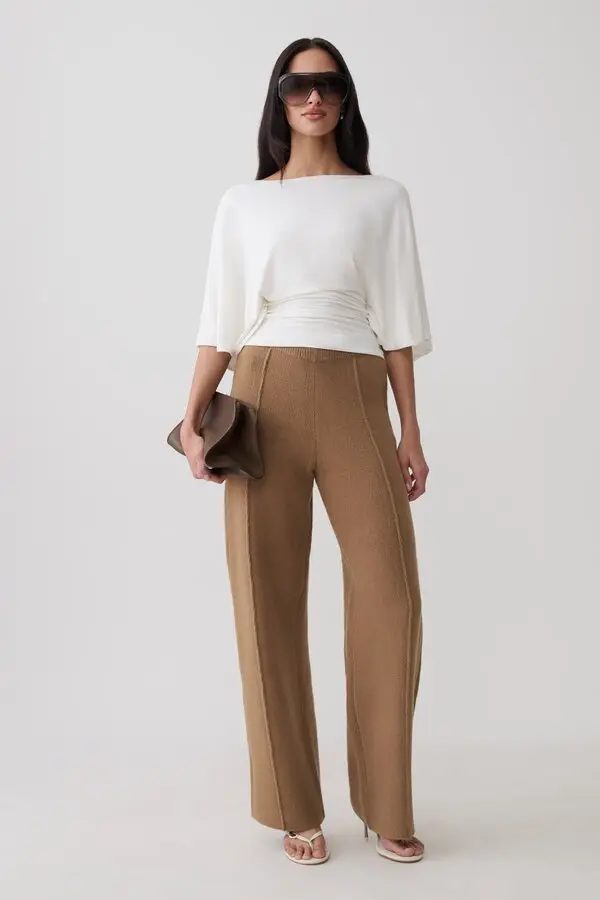 Meshki Sila Modal Batwing Short Sleeve Top