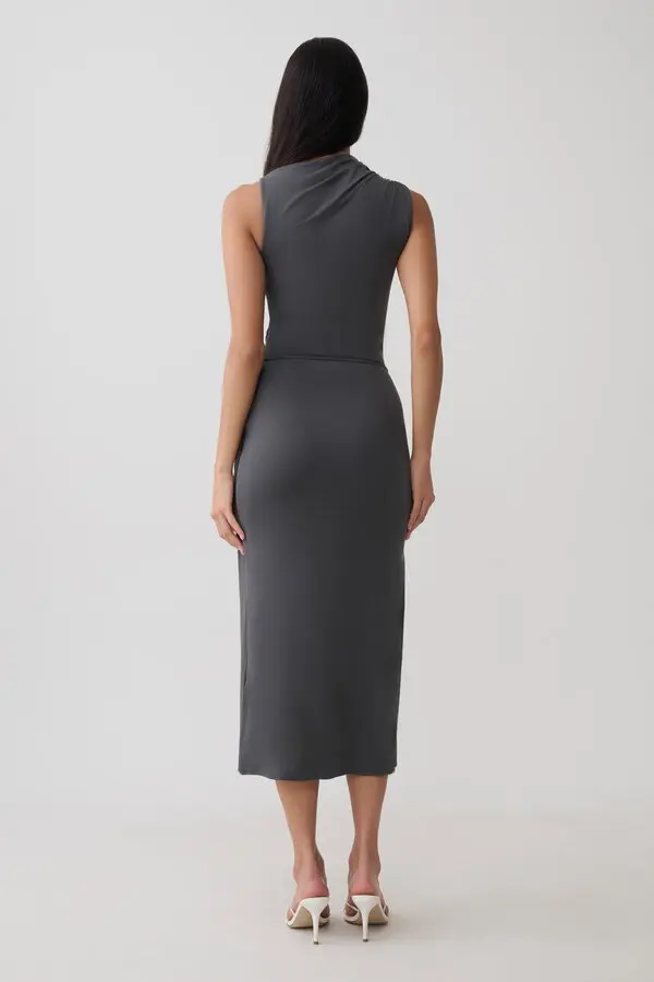 Meshki Euphemia Cupro Midi Wrap Dress
