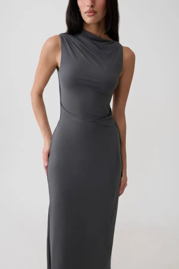 Meshki Euphemia Cupro Midi Wrap Dress