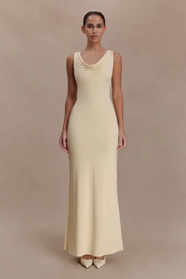 Meshki Marta Slinky Cowl Maxi Dress