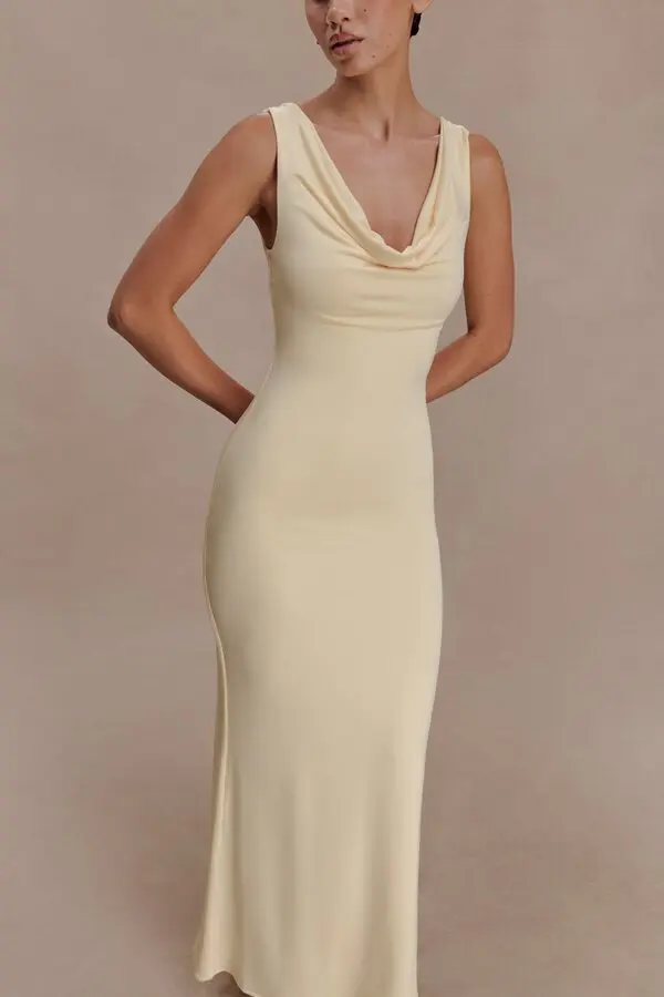 Meshki Marta Slinky Cowl Maxi Dress