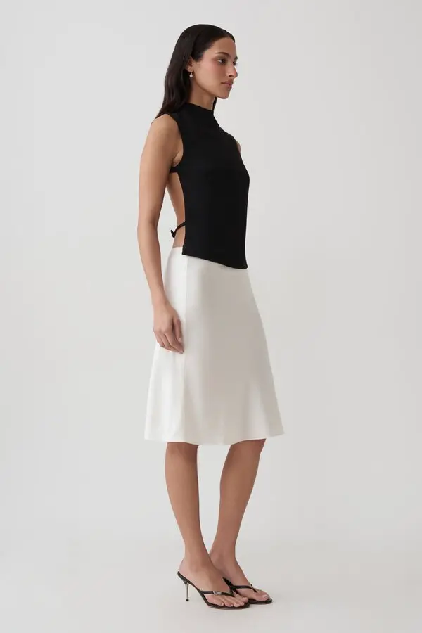 Meshki Sofiane Silk Blend Midi Skirt