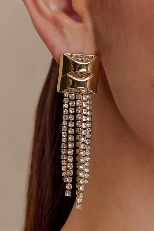 Meshki Shea Crystal Fringe Drop Earrings