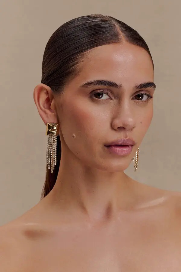 Meshki Shea Crystal Fringe Drop Earrings