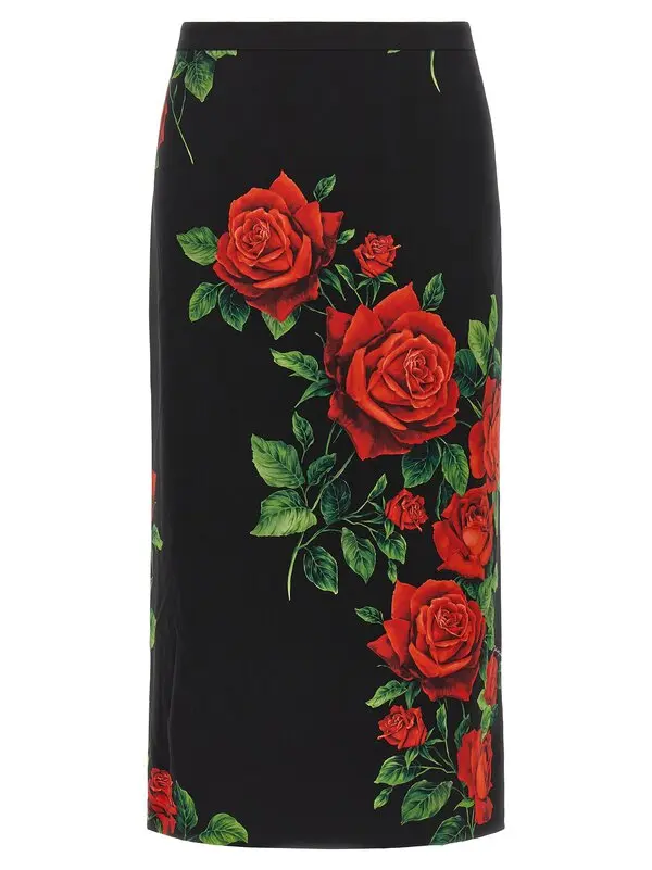 Dolce & Gabbana Rose' Skirt - Black