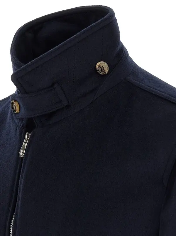 Brunello Cucinelli Wool Bomber Beaver - Blue