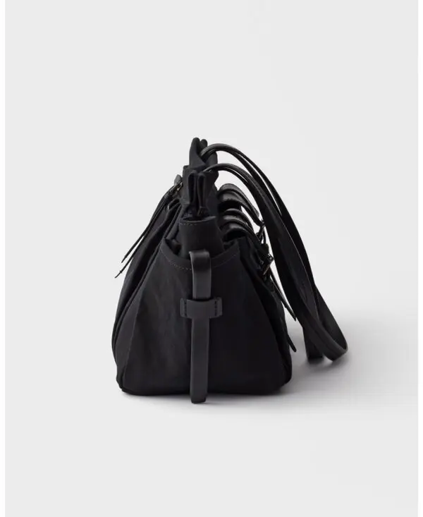Prada Route Large Canvas And Leather Tote Bag