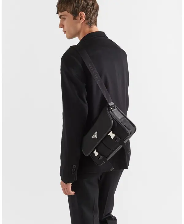Prada Re-nylon And Saffiano Leather Shoulder Bag