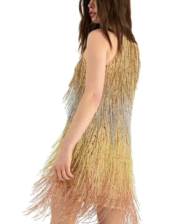 Nasty Gal Ombre Beaded Tassel Mini Dress