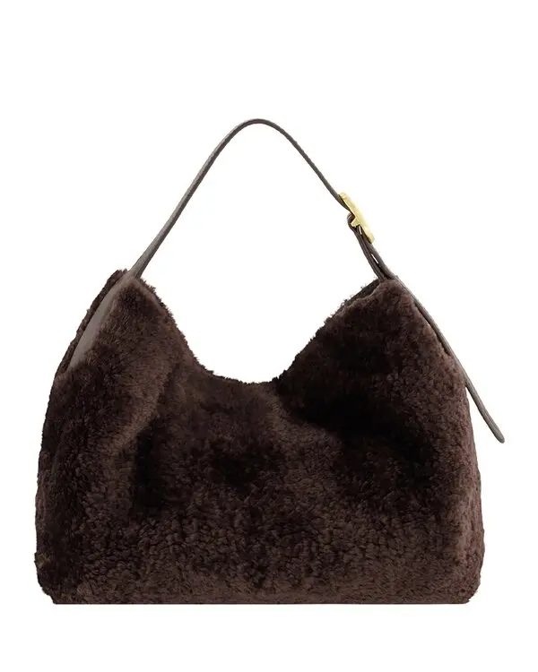 Vince Small Shearling & Leather Hobo