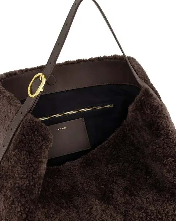 Vince Medium Shearling Hobo