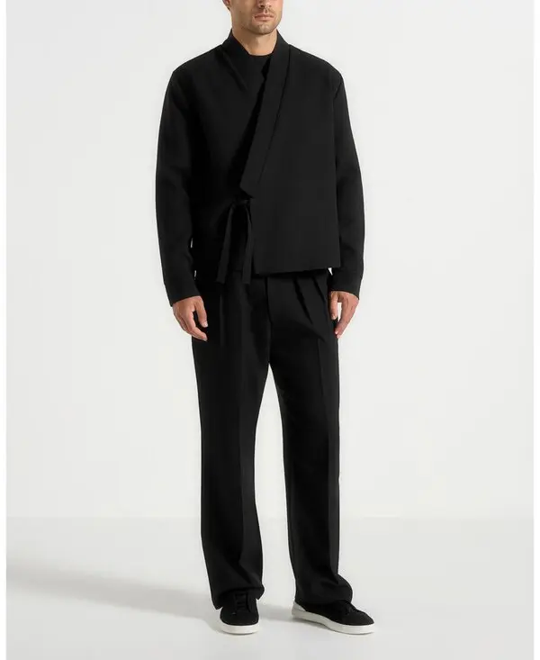 Manière De Voir Robin Textured Kimono Wrap Jacket