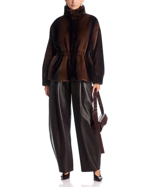 DUCIE Kai Faux Fur Zip Front Jacket