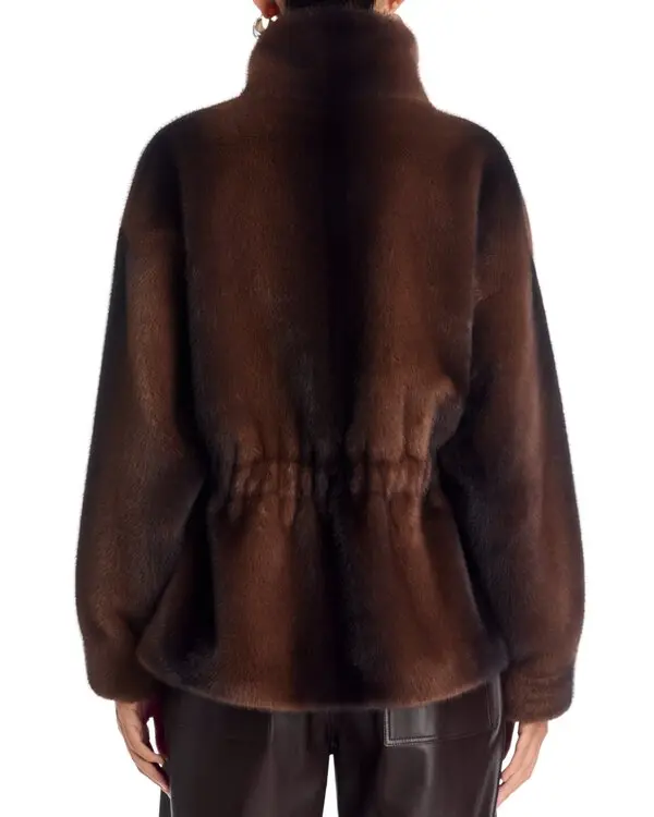DUCIE Kai Faux Fur Zip Front Jacket