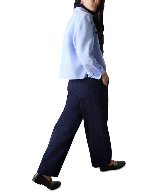 Whistles Cotton High Rise Barrel Pants
