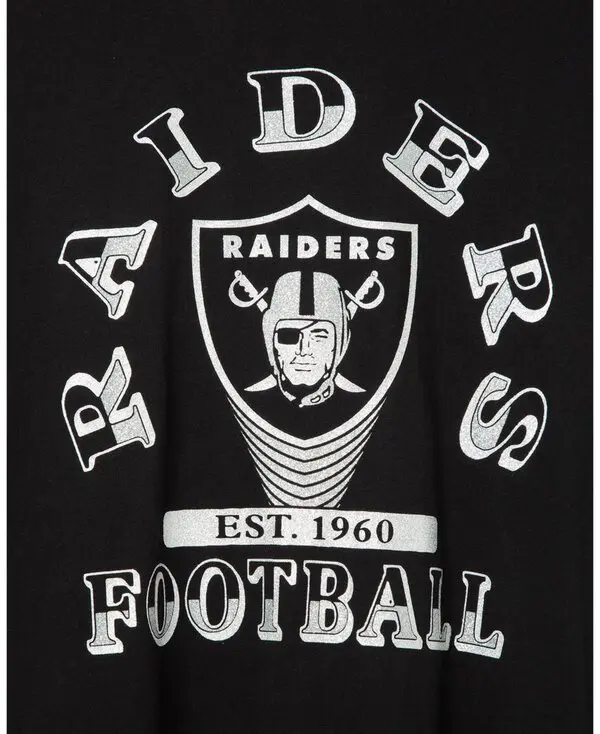 Junk Food Clothing Las Vegas Raiders Glitter Boxy Ringer