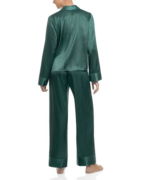 IN BLOOM BY JONQUIL Stretch Satin Long Sleeve Pajama Set - Juniper