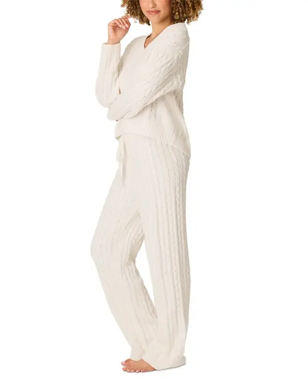 PJ Salvage Cozy Chenille Cable Knit Pajama Set