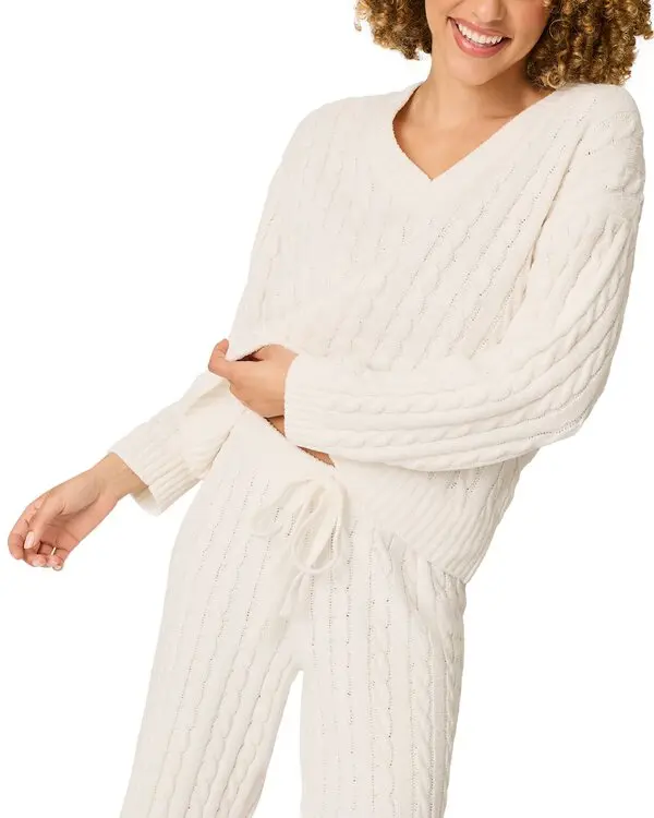 PJ Salvage Cozy Chenille Cable Knit Pajama Set