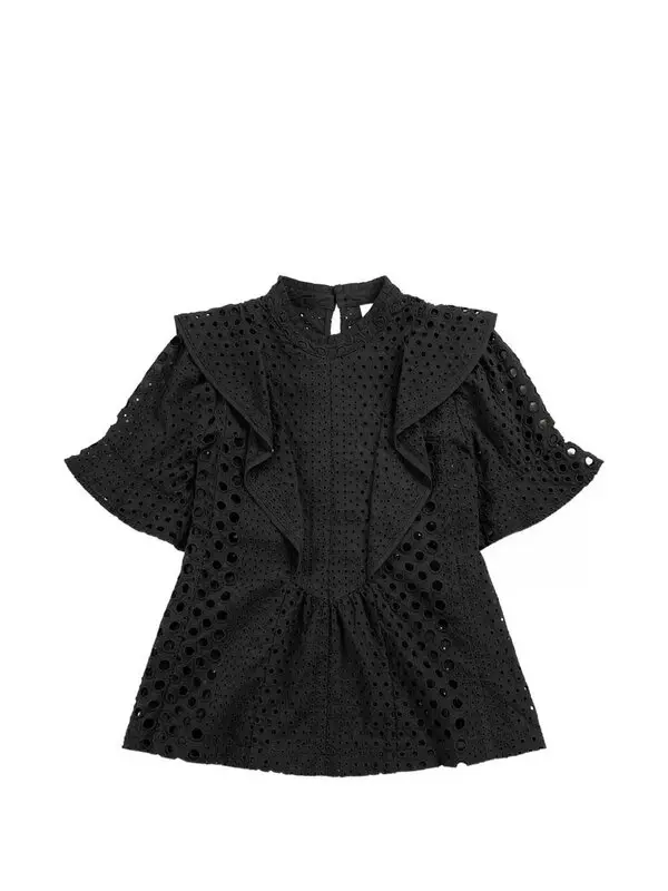 FUTURE CLASSICS Ruffled Eyelet Blouse