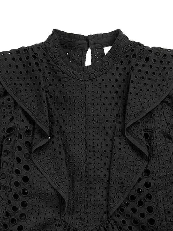 FUTURE CLASSICS Ruffled Eyelet Blouse