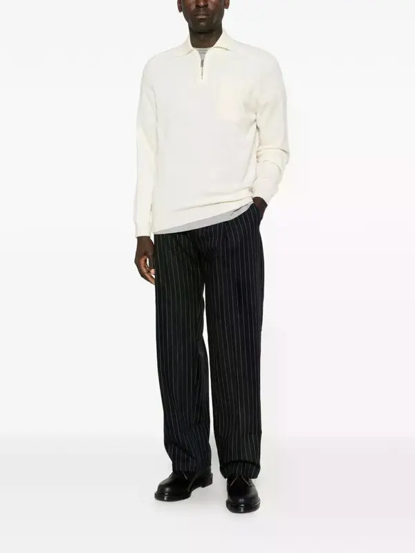 AMARANTO Quarter-zip Pocket Sweater