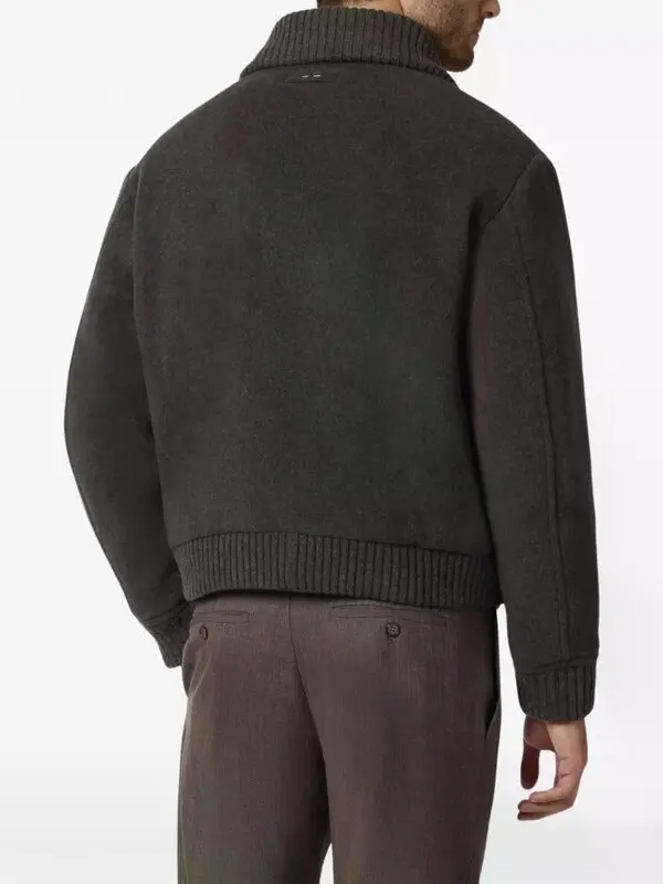 Paul & Shark Ribbed-collar Wool-blend Jacket - Brown