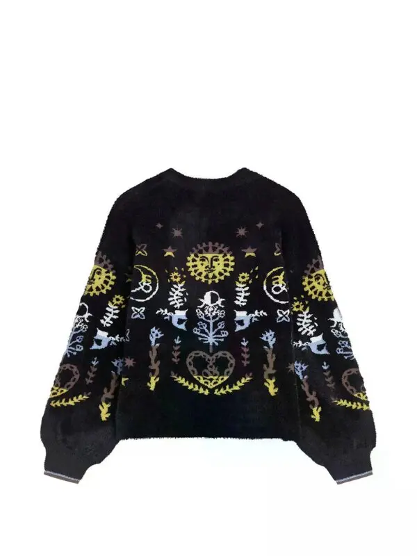 Scotch & Soda Graphic-intarsia Brushed-knit Sweater