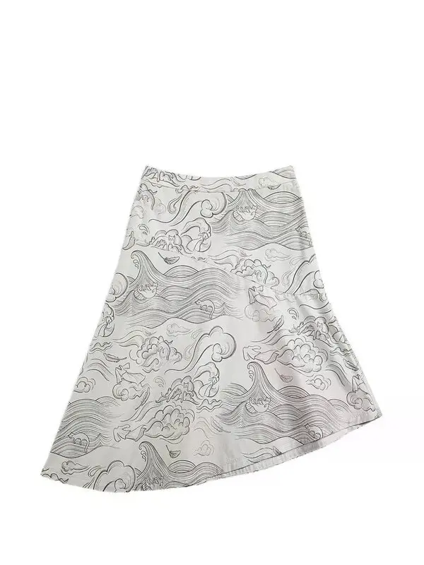 FUTURE CLASSICS Aop Asymmetric Midi Skirt