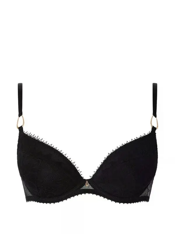 AUBADE Flawless Love Lace-trim Push-up Bra - Black