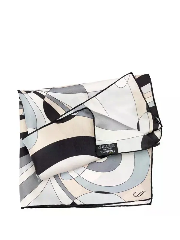 ELIZABETTA Michelle Geometric-print Silk Scarf
