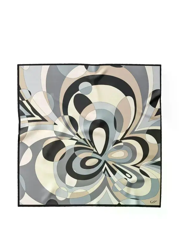 ELIZABETTA Michelle Geometric-print Silk Scarf