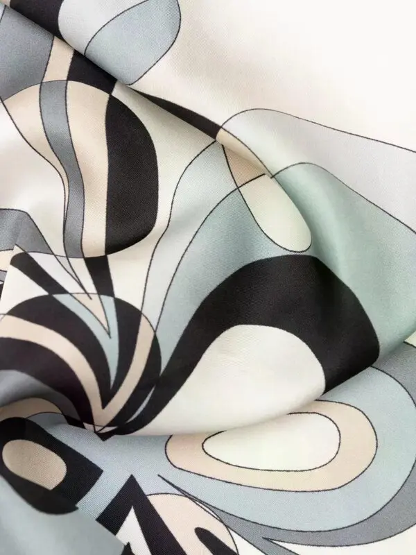 ELIZABETTA Michelle Geometric-print Silk Scarf