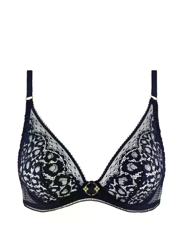 AUBADE Illusion Fauve Lace-panel Bra - Blue