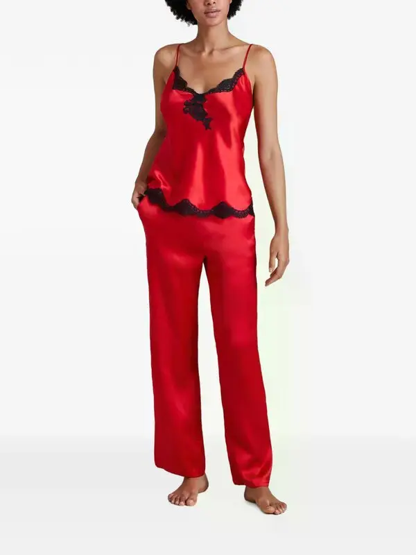 AUBADE Toi Mon Amour Silk Pyjama Bottoms - Red