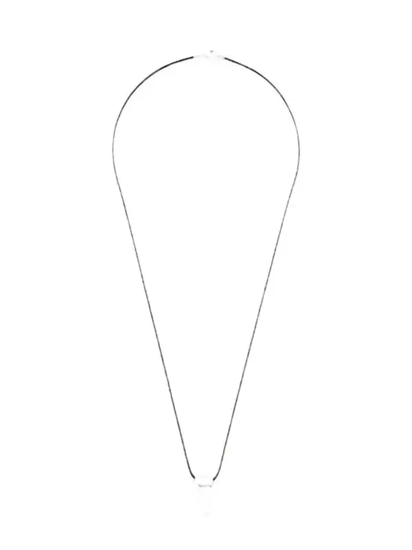 Rick Owens Mini Trunk Pendant Snake-chain Necklace - Silver