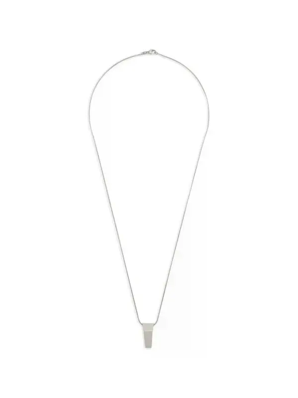 Rick Owens Mini Trunk Pendant Snake-chain Necklace - Silver