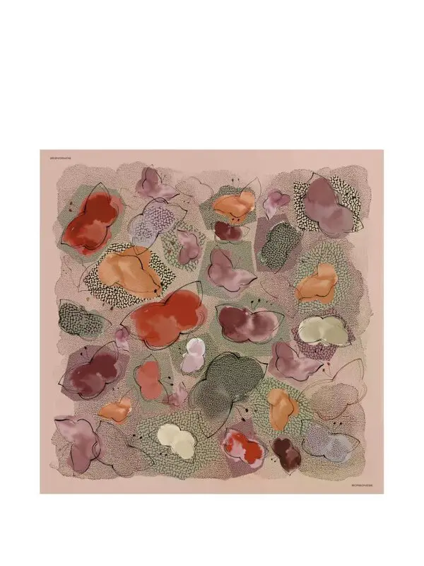 Borbonese Butterfly-print Silk Scarf - Neutrals