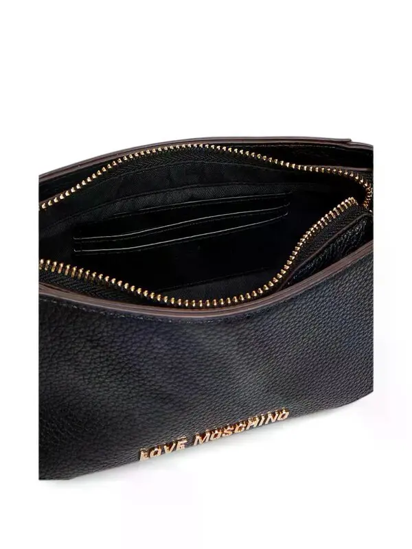 Moschino Buckle-detail Grained Crossbody Bag