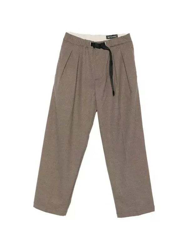 WHITE SAND Belted Pleated Trousers
