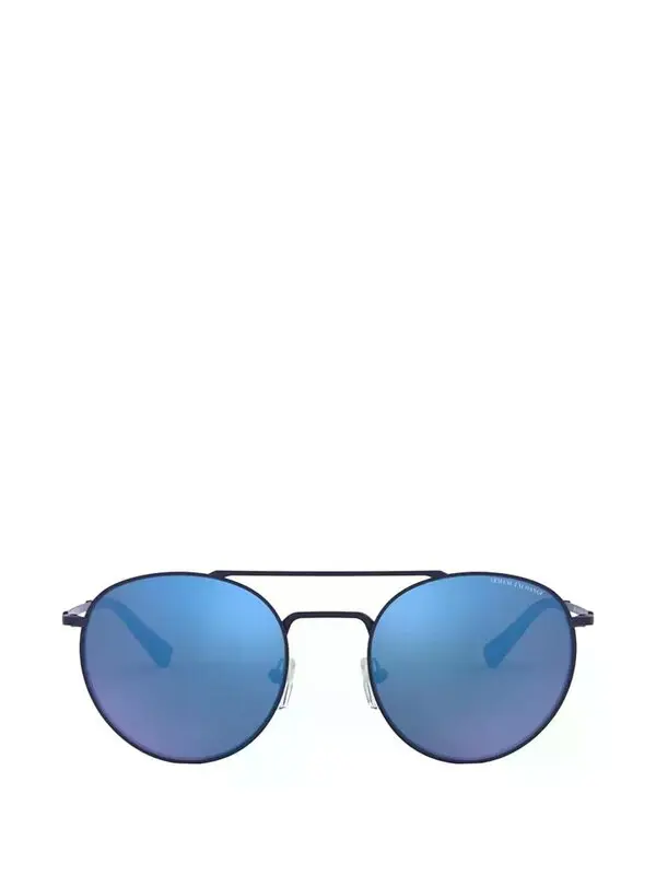 Armani Exchange Round-frame Double-bridge Sunglasses