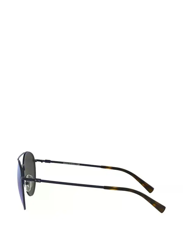 Armani Exchange Round-frame Double-bridge Sunglasses