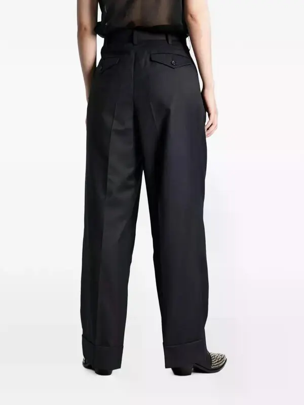 Junya Watanabe Pinstripe-pattern Turn-up Trousers