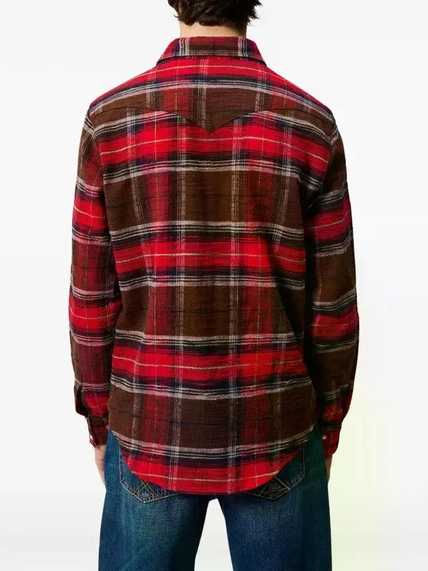 ROY ROGER'S Western Check-pattern Shirt