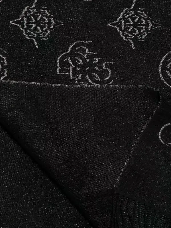 Guess Logo-print Fringed Scarf