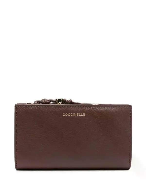 COCCINELLE Logo-stamp Grained Leather Wallet
