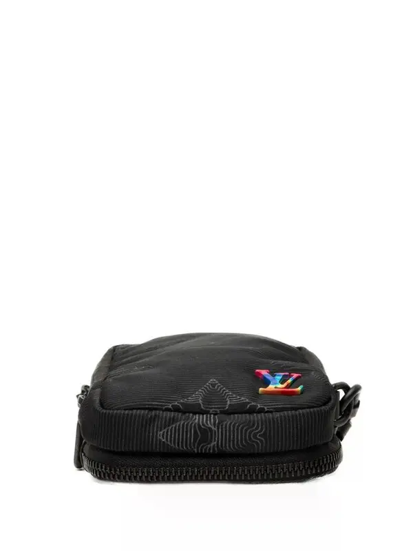 LOUIS VUITTON 2021-2026 Monogram Nylon 2054 Double Phone Pouch Crossbody Bag