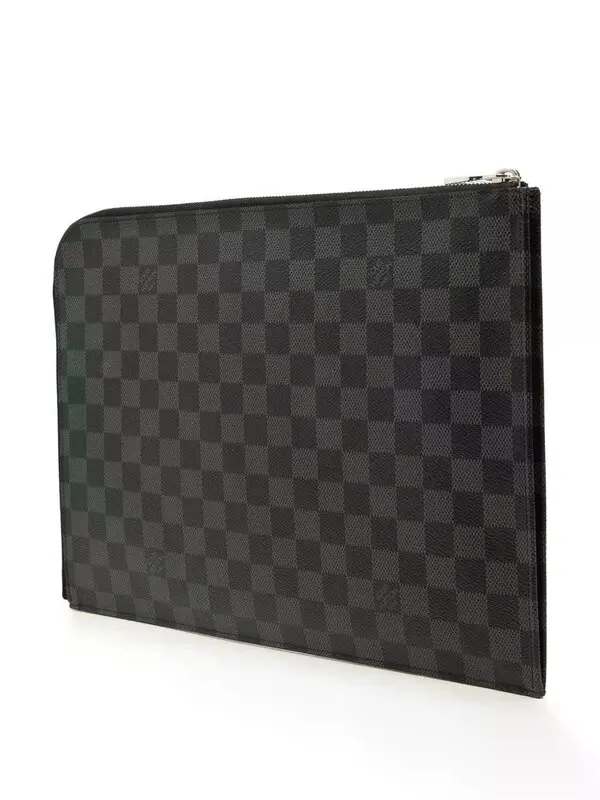 LOUIS VUITTON 2016 Damier Graphite Pochette Jour Gm Clutch Bag